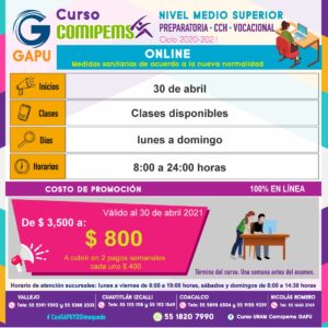 Curso Comipems 2020 | GAPU - ¡Asegura tu ingreso!
