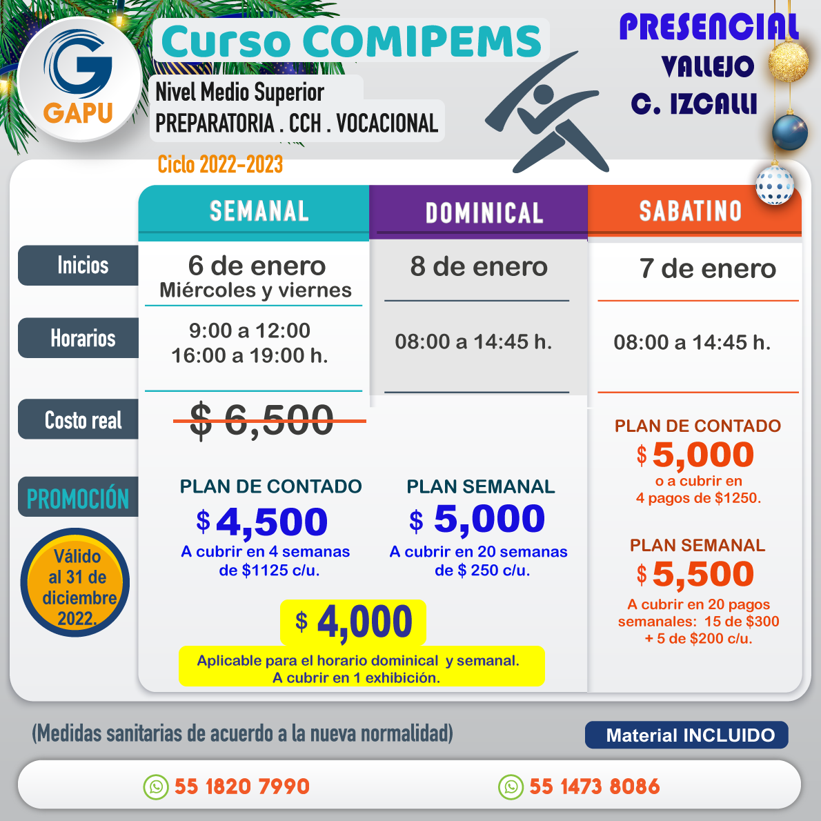 Curso Comipems 2023 | GAPU - ¡Asegura tu ingreso!