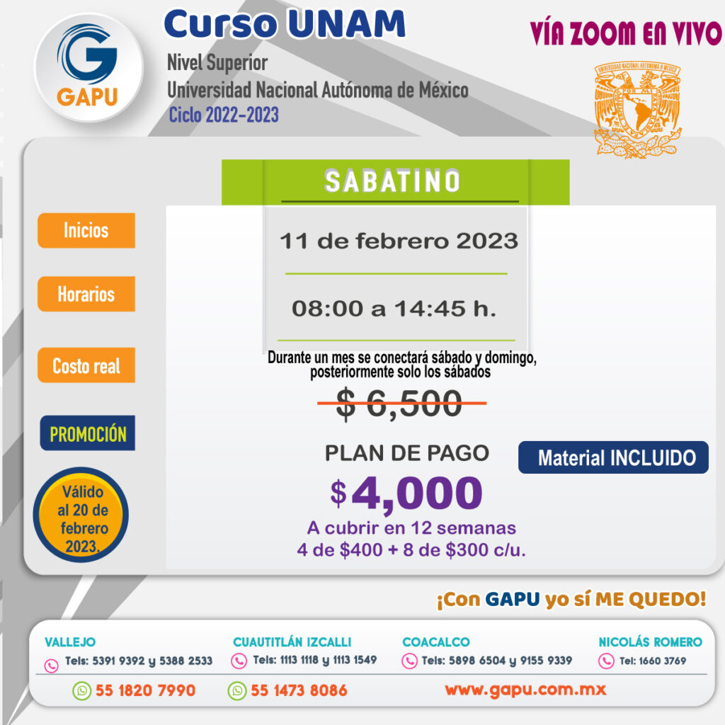 Curso UNAM 2023 | GAPU